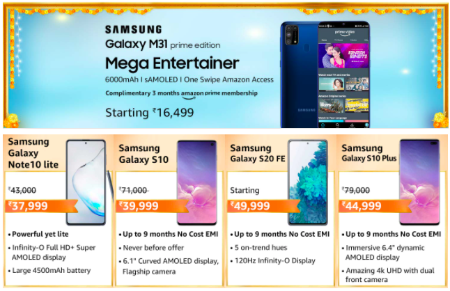 Top Amazon Mobile Offers | Amazon Great Indian Festival 2021 ...
