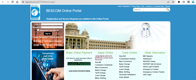 BESCOM Quick Pay Online | Status | Download Bil